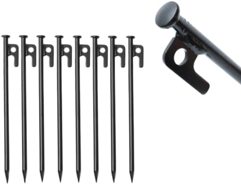 VIDETOL 24 Pcs Tent Pegs, 12 Inch Metal Heavy Duty Tent Pegs, Extra ...
