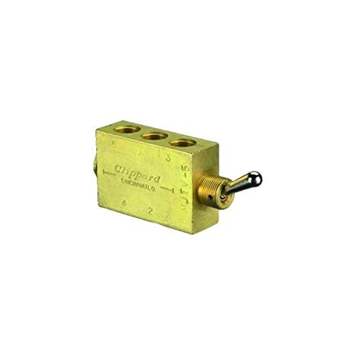 Clippard MJTV-5 4-Way Toggle Valve, Enp Steel Toggle, 1/8" NPT, 10.5 ...
