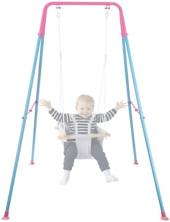 Amazon.com: TOREVSIOR Foldable Children's Swing Stand, Heavy-Duty Metal ...