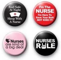 Amazon.com: Set of 4 - NURSE / NURSING - Funny Comedy MAGNETS ...