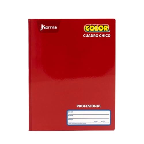 Libreta Norma Profesional Cosida 360° 100 Hojas Cuadro Chico (Rojo ...