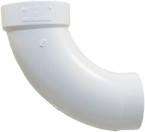 Amazon.com: PlumberStop - 2" DWV PVC Long Sweep 1/4 Bend 90 Degree ...