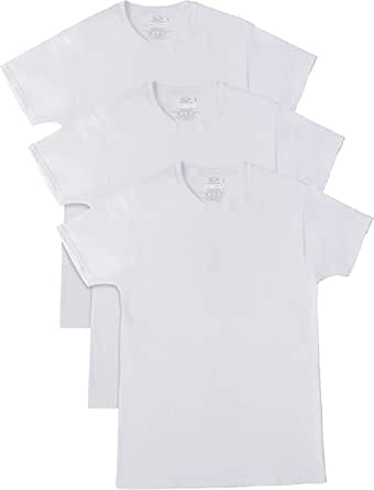 Fruit of the Loom Mens T-Shirts Breathable Cotton Undershirt Big Man 3 ...