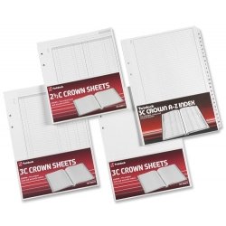 Twinlock 2.5C Crown Double Ledger Sheets Ref 75831 [Pack 100] : Amazon ...