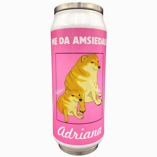 Termo de Perrito meme Personalizado Nombre Acero Inoxidable (Blanco ...