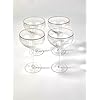 4 x Gold Rim Ribbed Cocktail Glasses Martini Glasses Prosecco Glass ...