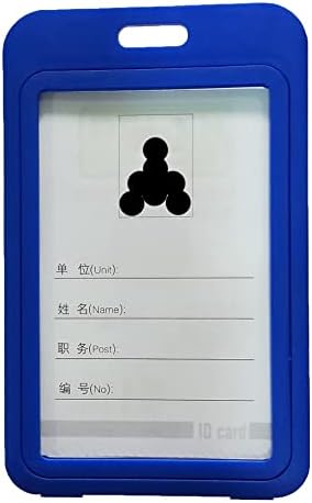 Shining Zon Plastic Box ID Card Holder Id Badge, Vertical, Double Sides ...