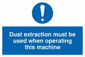 Viking Signs MP291-A2L-V "Dust Extraction Must Be Used When Operating ...