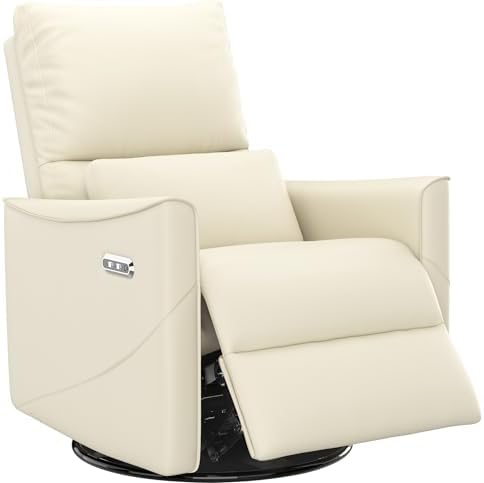 Amazon.com: Power Swivel Rocker Recliner Chair for Adults, Glider ...