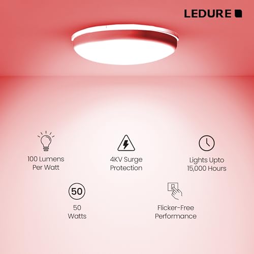 LEDURE Nova 8W+8W False Ceiling LED Downlight| 2-in1 Round Junction LED ...