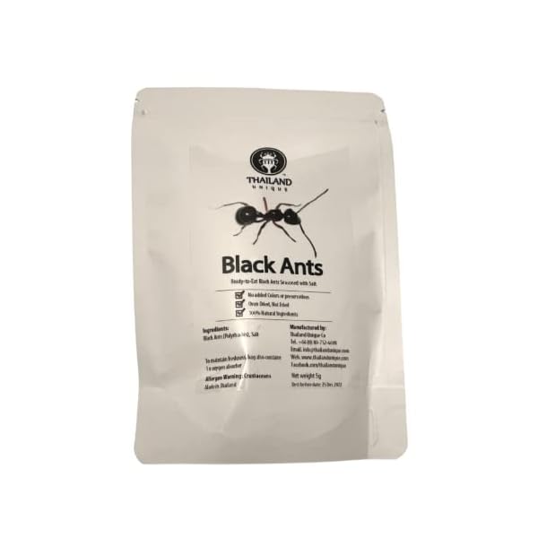 Thailand Unique Salted Black Ants - 10 G bag of this High Protein ...