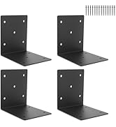 Amazon.com: 4 PCS Heavy Duty Steel Corner Brackets,6"x6"x5"L Right ...