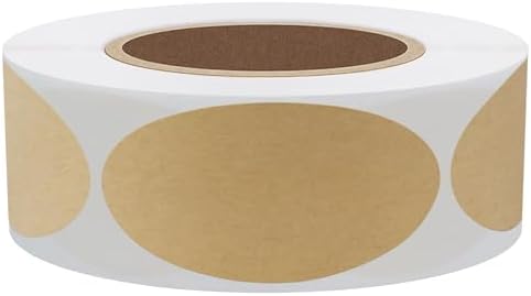 Amazon.com : Hybsk 1x2 inch Oval Stickers Blank Color Coding Labels 500 ...