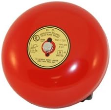 Red Fire Alarm Bell 6 Inch 24 Volt DC - Household Alarms And Detectors ...