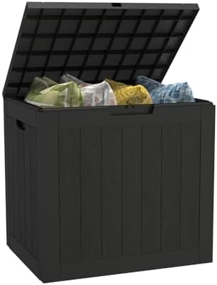 Amazon.com: Homall 31 Gallon Resin Deck Box Waterproof Outdoor Storage ...