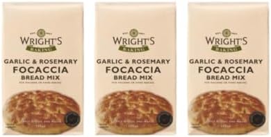 Wright’s Garlic & Rosemary Focaccia Bread Mix 3X500g –Bread Mix for ...