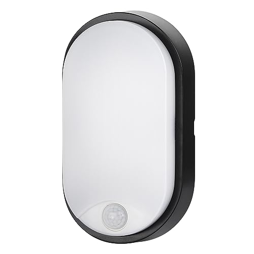 M EGA MEGACUBE 14W LED 4000K IP54 Flush Wall Mounted PIR Sensor Oval Bulkhead Light Fixture for ...