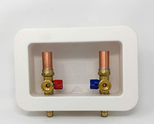 Washer Outlet Box with Valves [3162] Center Drain Washing Machine Box ...