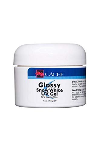 Amazon.com: Glossy UV Snow White Gel For Nails, Hard Gel Overlay, Works ...