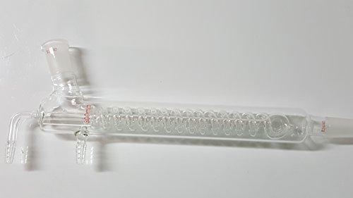 200mm 24/29 Glass Coil Reflux Coiled Condenser Lab Laboratory Glassware