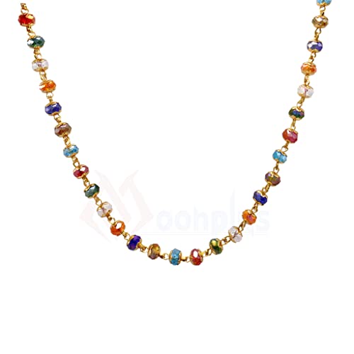 Buy MOONPLUS Multi Colour Malai/Chain at Amazon.in