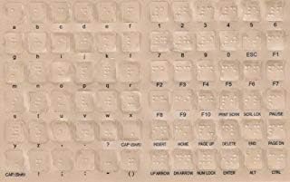 Braille Keyboard Stickers for the Blind and Visually Impaired