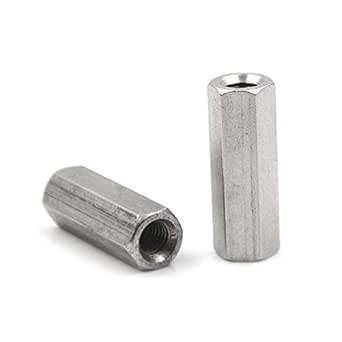 2Pcs 304 Stainless Steel Long Rod Coupling Hex Nut M6/M8 Thread Nut ...