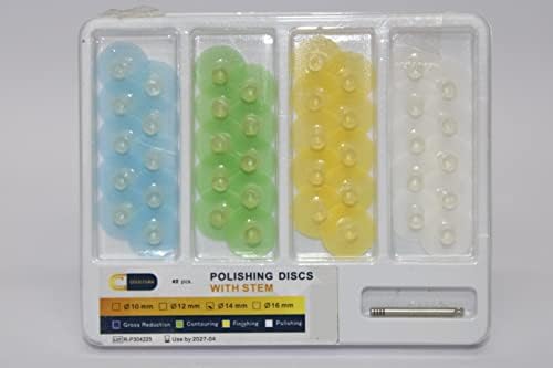 Gold Cura Dental | Composite Polishing Discs with Stem | Size: 14mm ...