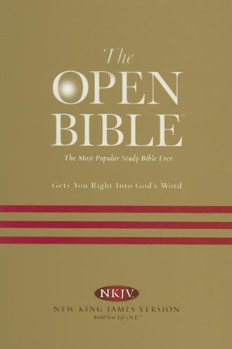 The Open Bible: New King James Version, Burgundy, Bonded Leather ...