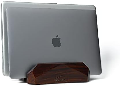 Amazon.com: WOODENCLAVE Dual Laptop Dock Vertical Laptop Stand Dualslot ...
