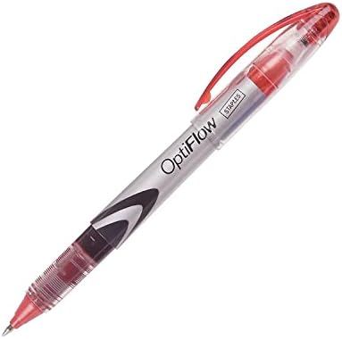 Staples OptiFlow Rollerball Pens, Fine Point, Red, Dozen : Amazon.ca ...
