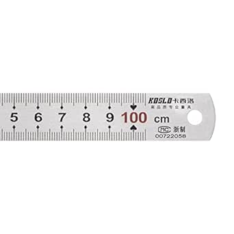 HARFINGTON Stainless Steel Ruler 100cm Metal Rulers 0.79" Wide, Metric ...