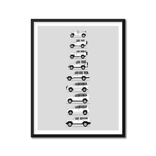 Amazon.com: Toyota Land Cruiser Light Duty Prado Inspired Poster Print ...
