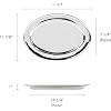 Amazon.com | TrueCraftware Set of 2 Stainless Steel 18” Oval Platter ...