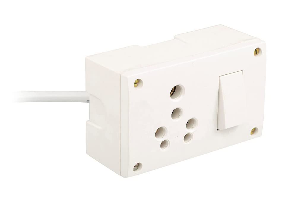 Electric Extension Board - Single 16A with Switch 15 Meter Wire (White ...