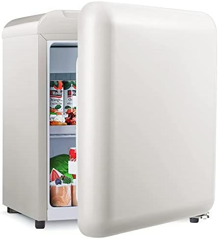 Amazon.com: KUPPET Retro Mini Fridge Compact Refrigerator with Covered ...