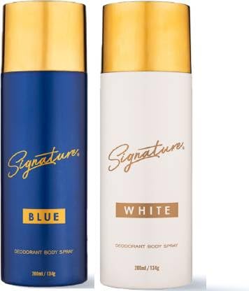 Buy SIGNATURE Blue & White Deodorant Spray - For Men & Women (400 ml ...