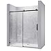 SUNNY Shower Door Frameless Sliding Shower Doors 60 in. W x 72 in. H,5/16" Clear Tempered Glass ...
