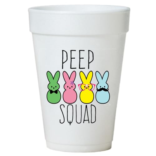Amazon.com: Peep Squad Easter - Pre Printed Easter Styrofoam Cups ...