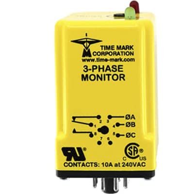 EX257B-415VAC/50HZ, 3-Phase Monitor, Detect Low V, Ph Loss/Reversal ...