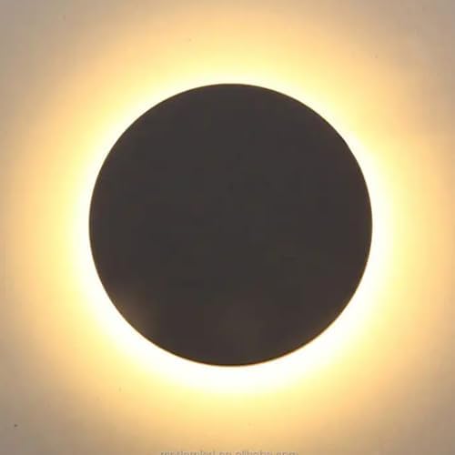 Septpenta LED Wall Light, Round Solar Eclipses Wall Light, Modern ...