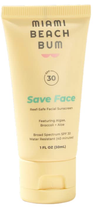 Miami Beach Bum SPF 30 Mini Save Face Mineral Sunscreen, Facial ...