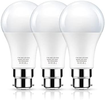 LOHAS B22 LED Bulbs 150W Equivalent, 17W LED Bayonet Light Bulb, Cool ...