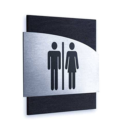 Amazon.com: Men & Women Bathroom Signs - Wave Design Restroom Signs ...