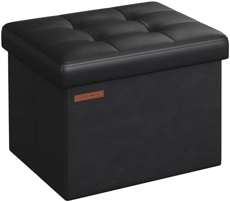 Amazon.com: WoneNice Folding Storage Ottoman Cube Foot Rest Stool Seat ...