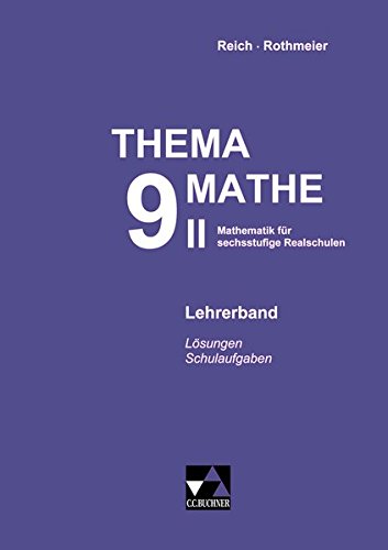 Amazon.com: Thema Mathe. Mathematik fur sechsstufige Realschulen: Thema ...