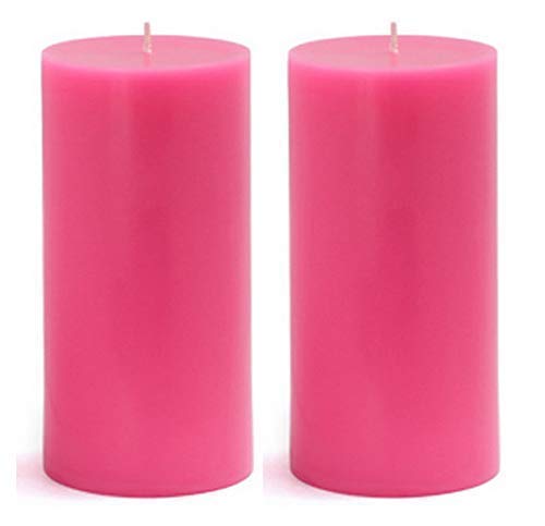 Amazon.com: Light Pink Candles - Set of 2 Unscented Scented - 3x6 inch ...