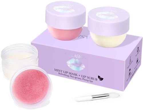 Amazon.com : ANAI RUI Lip Therapy Set, Lip Scrub & Lip Mask, Overnight ...