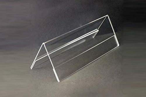 5pcs Clear Acrylic Two-Sided Nameplate, V-Shaped Desktop Sign Display ...