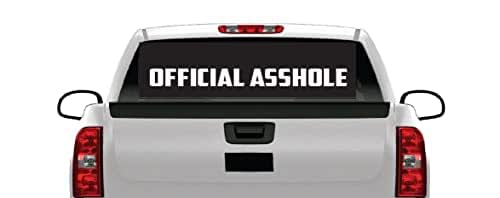 Official Asshole Banner 6 7 Vinyl Decal Stickers Diesel Stacks Truck 2500 6 0 7 3